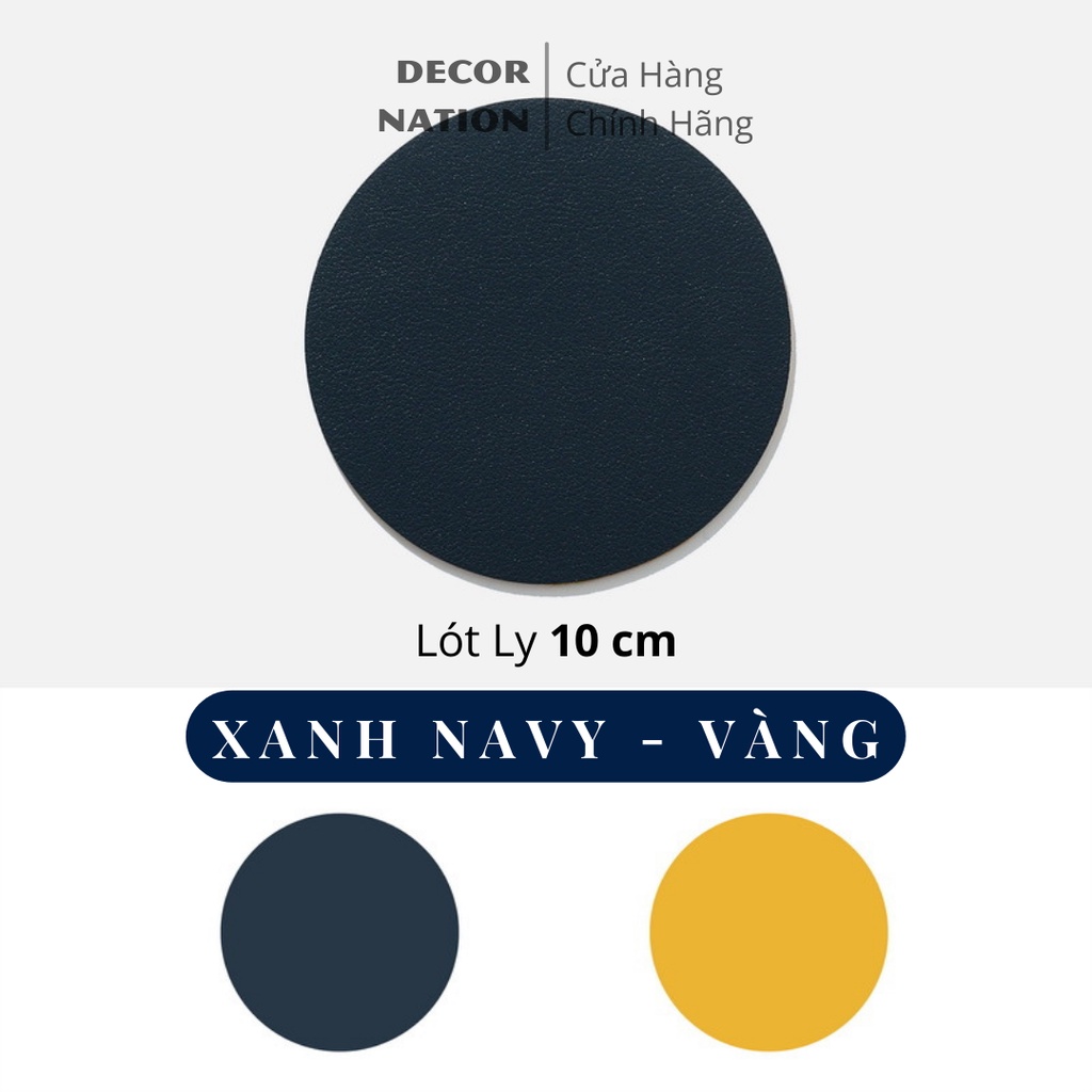 Miếng Lót Ly Tròn Da Cách Nhiệt 2 Mặt 2 Màu Siêu Bền Chống Trượt | Đế ...