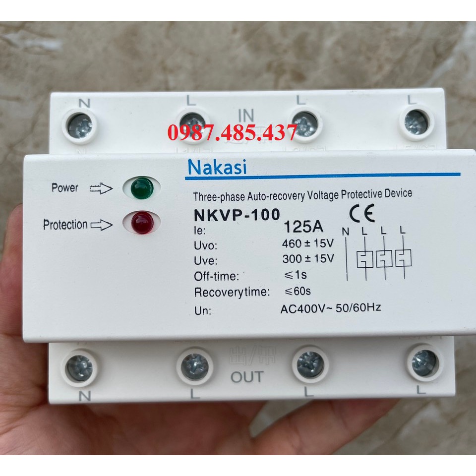Chống mất pha, đứt pha 3 pha 380v - Bảo vệ điện áp công suất lớn 100A | Shopee Việt Nam