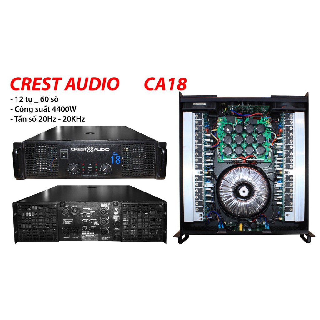 Cục đẩy công suất Crest Audio CA 18 (Chữ Xanh) | Shopee Việt Nam