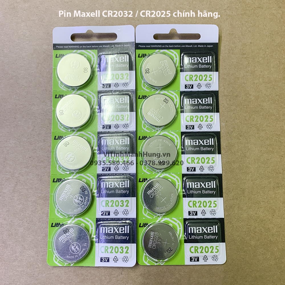Pin Maxell CR2025 / CR2032 chính hãng, pin CMOS CR2032, pin Remote Hub ...