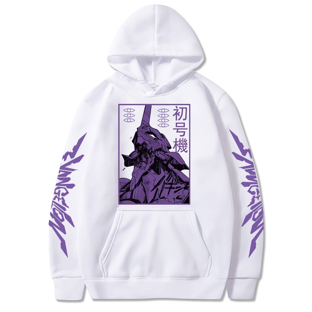 Áo hoodie in hình anime Evangelion thời trang đường phố Nhật Bản cực ...