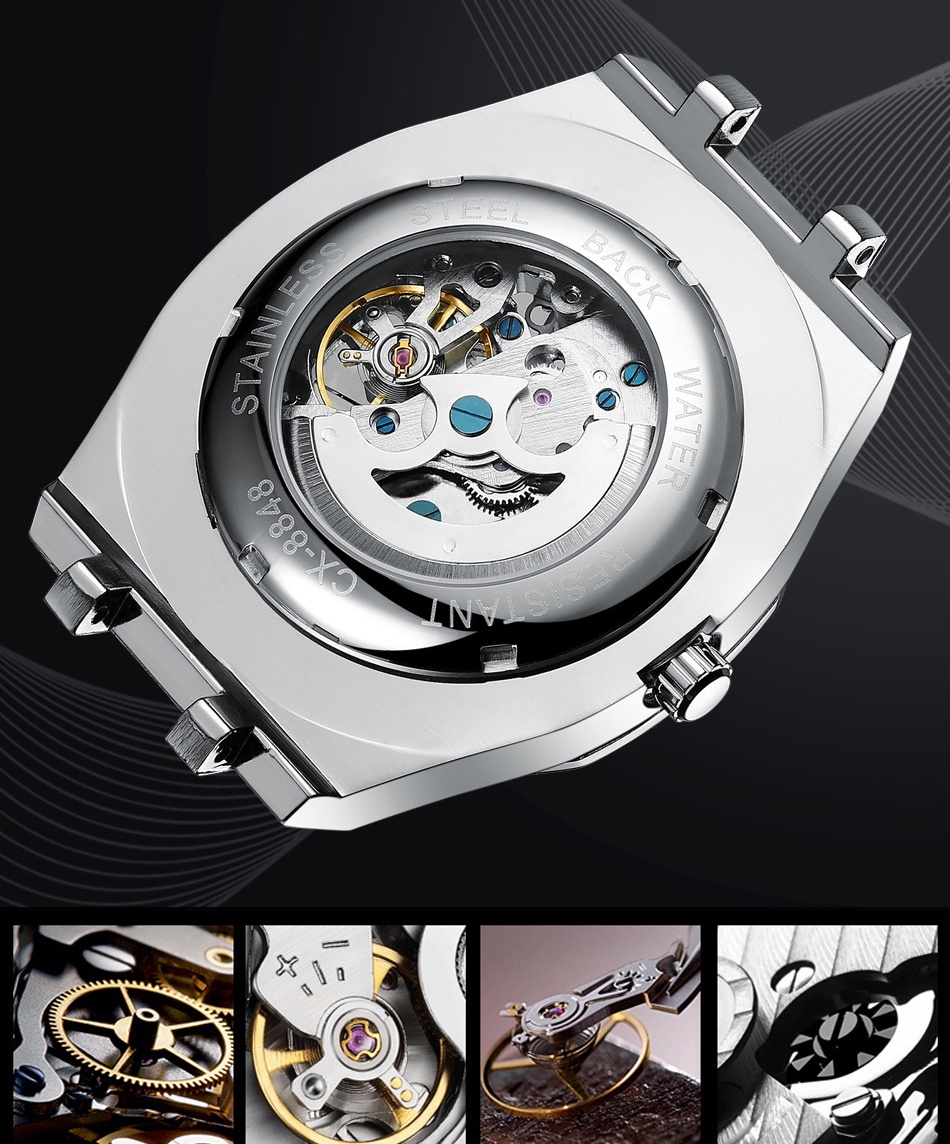 Đồng hồ cơ nam chính hãng automatic tự động CHENXI CX-8848 cao cấp bền bỉ máy nhật kèm hộp ...