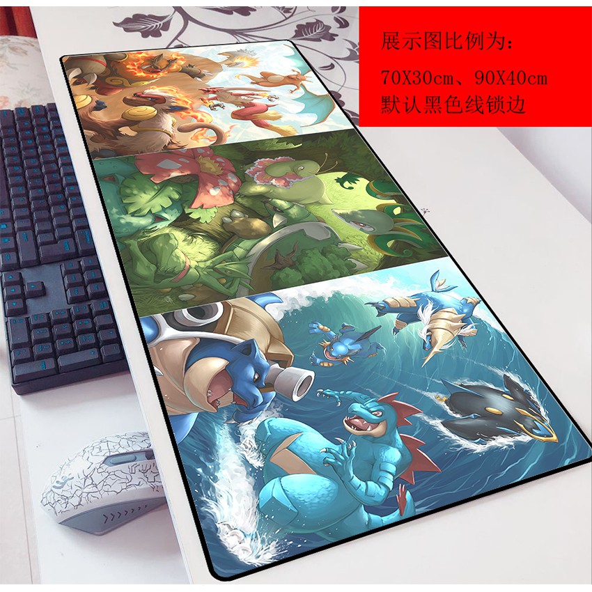 Pikachu Pokémon Mouse Pad 80x30 Pokemon Gaming Slip Pad Bàn Máy tính ...