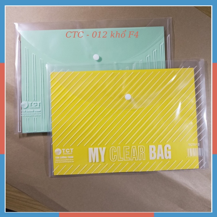 Combo 3 Túi Cúc Bìa Nút đựng Tài Liệu Giấy Kiểm Tra Tct Khổ A4 Khổ