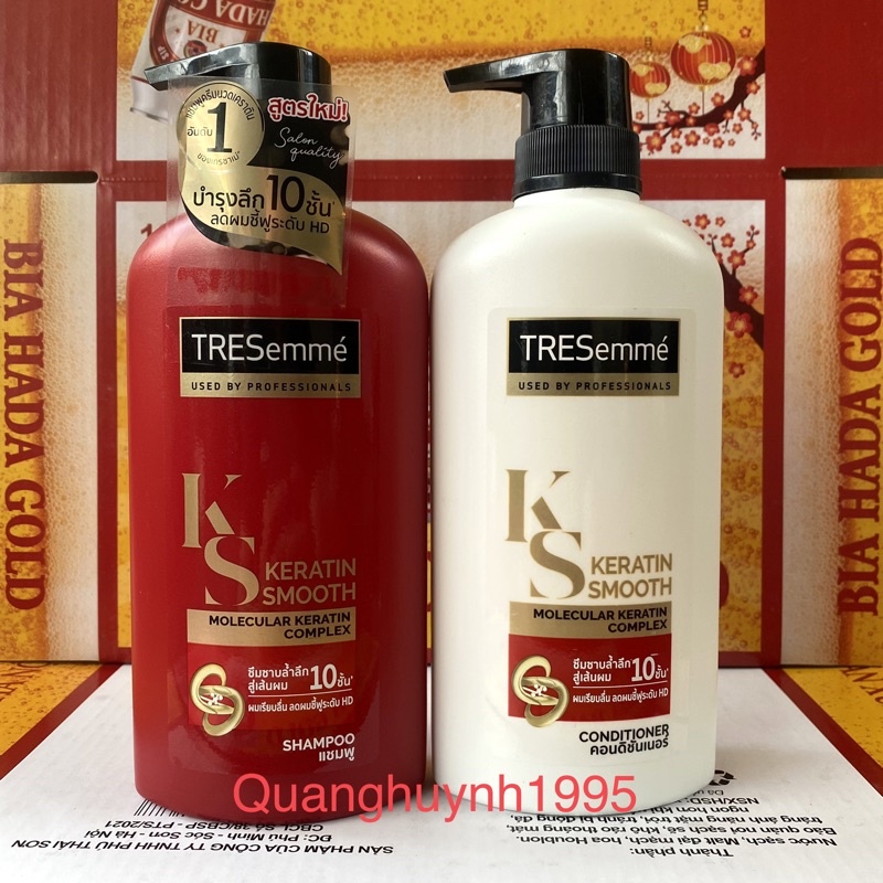 Dầu Gội + Xả Tresemme Thái Lan KERATIN SMOOTH 370ml( Mầu Đỏ) | Shopee Việt Nam