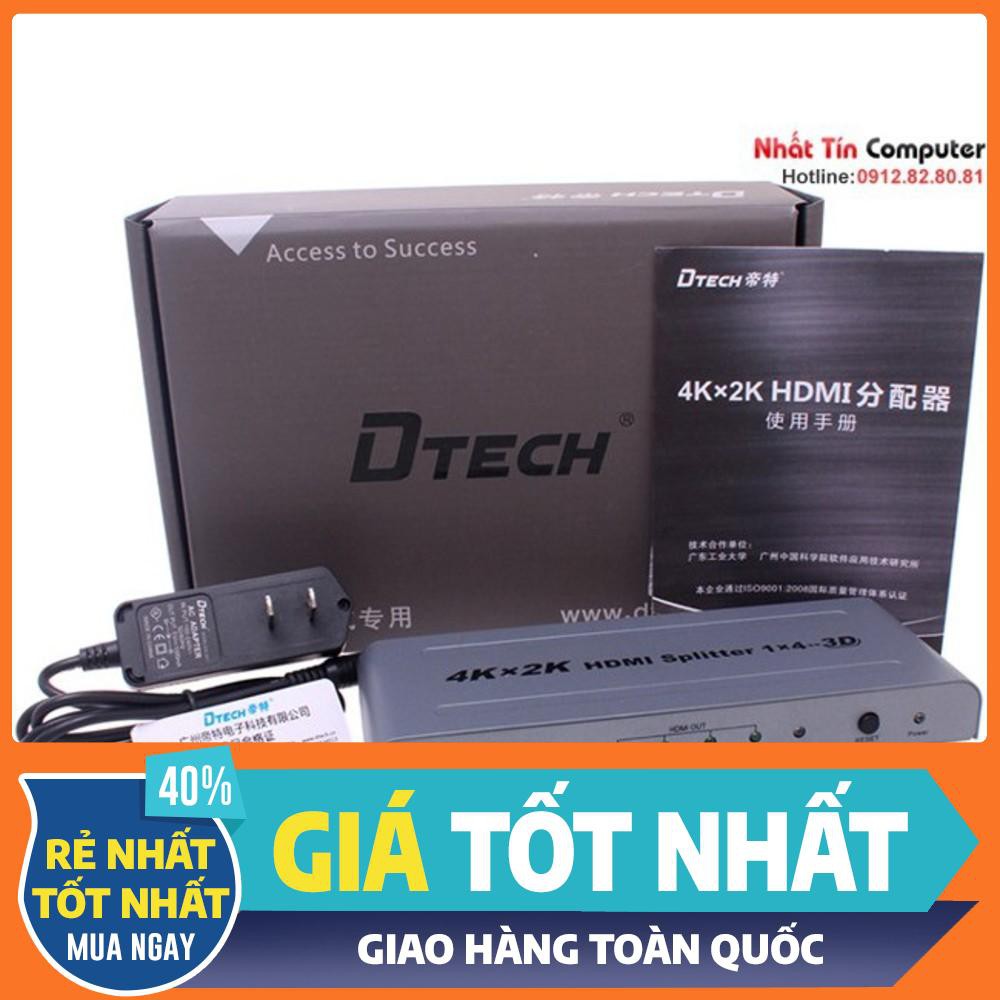 Bộ chia HDMI 1 ra 4 hỗ trợ 4K-2K chính hãng DTECH DT-7144 | Shopee Việt Nam