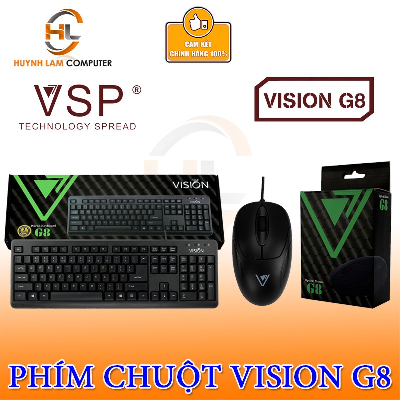 Bộ phím chuột có dây Vision G8 Chính hãng VSP phân phối | Shopee Việt Nam