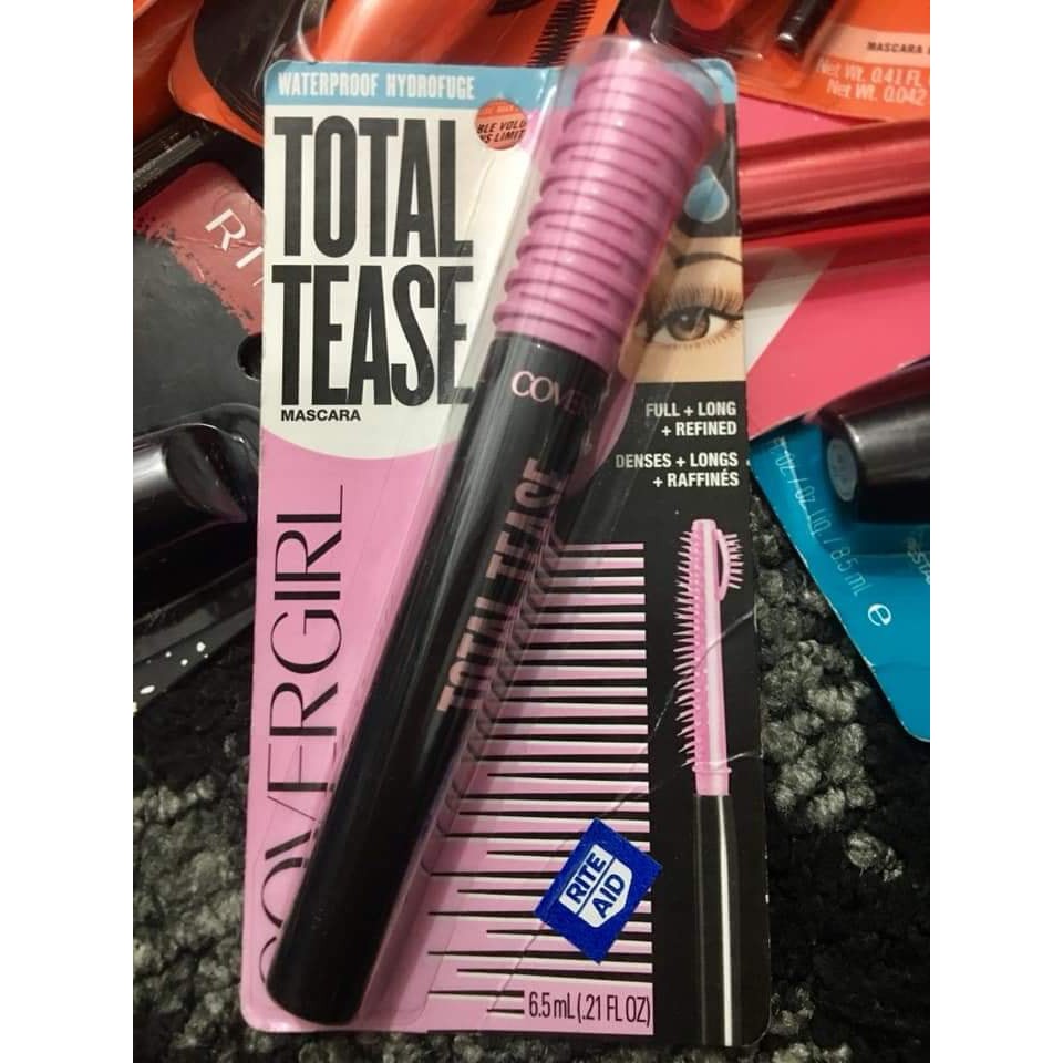 MASCARA COVER GIRL TOTAL TEASE MASCARA 6.5ML CHÍNH HÃNG - 7144 | Shopee ...