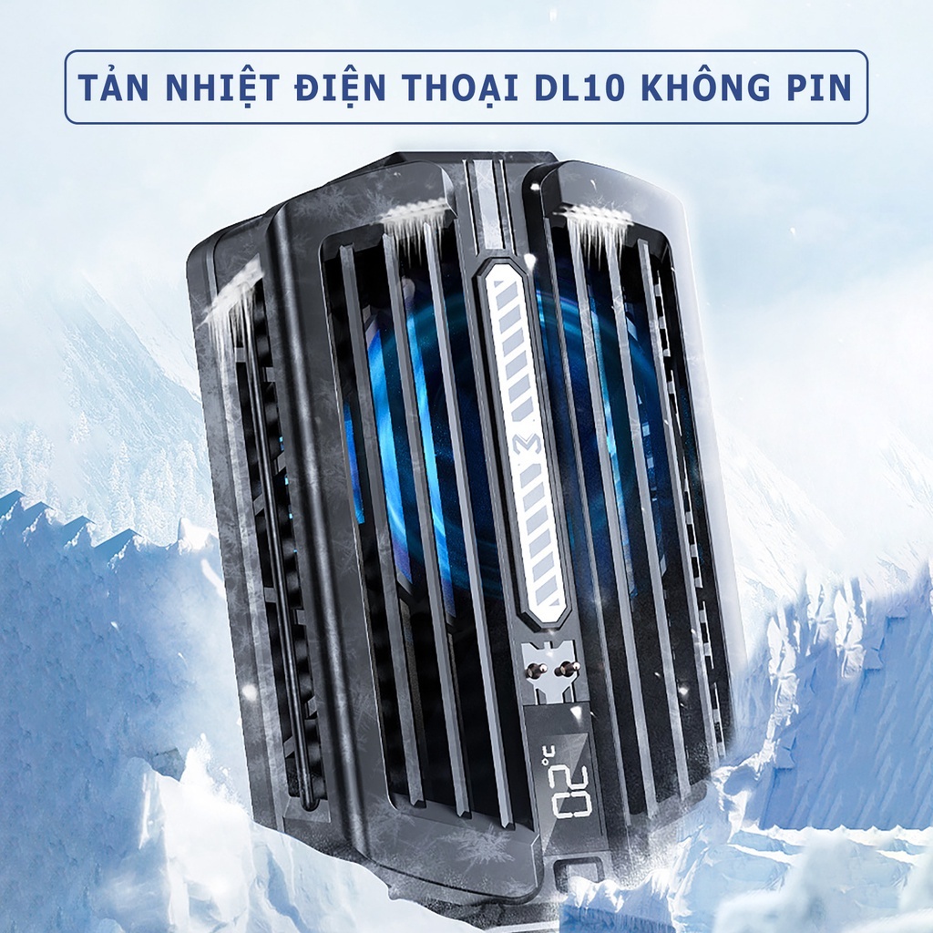 Quạt tản nhiệt điện thoại MEMO DL10 sò lạnh không dây pin 2000mAh đèn ...
