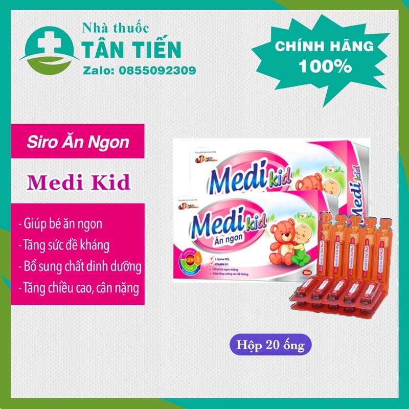 Siro ăn ngon, tăng đề kháng, bổ sung dinh dưỡng cho bé MEDI Kid (Hộp 20 ...