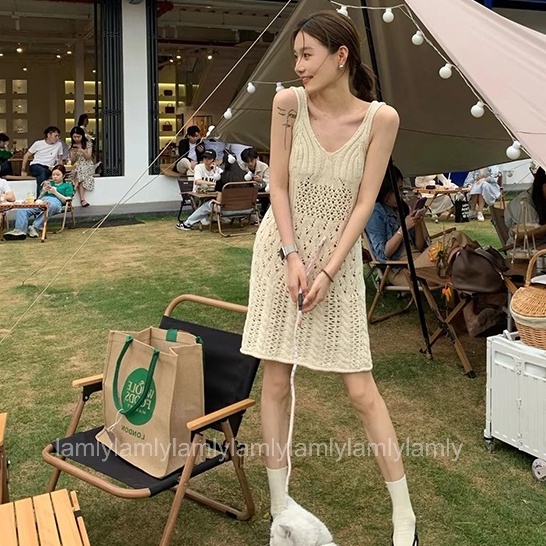 (Ảnh shop chụp kèm fback) Đầm 2 dây ôm body dệt kim - ORDER - lamly.official | Shopee Việt Nam