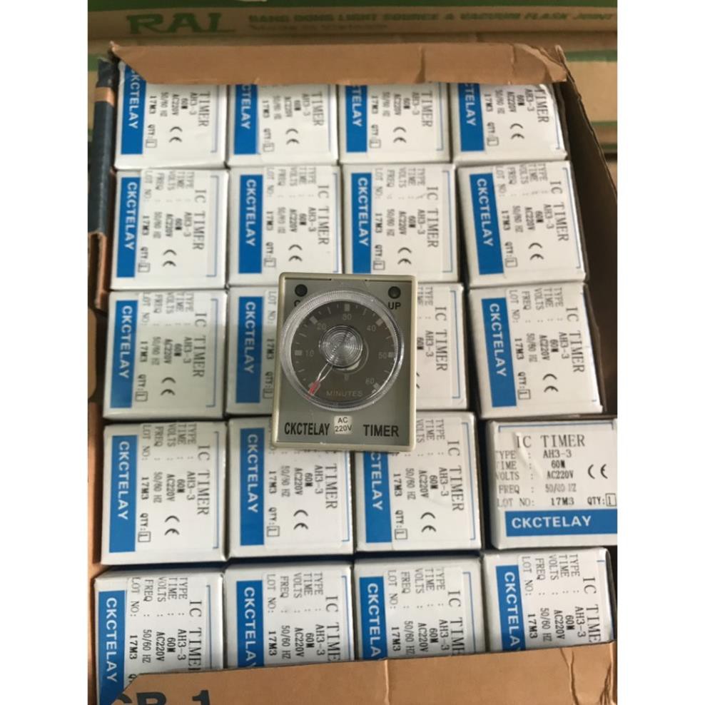 Rơ le thời gian timer CKC 10s,60s,30 phút,60 phút. Relay CKC AH3-3 220V | Shopee Việt Nam