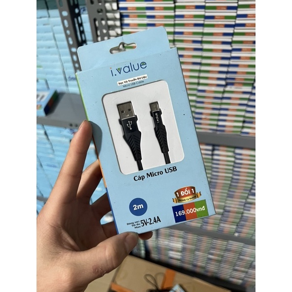 Cáp Sạc Ivalue Micro 2m Chính Hãng FPT | Shopee Việt Nam