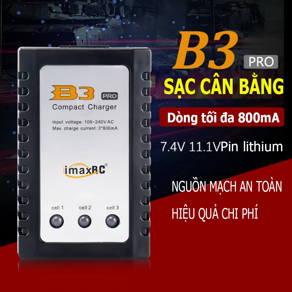 Bộ sạc B3 Pro imax RC 10W máy bay mô hình không người lái flycam 2S-3S ...