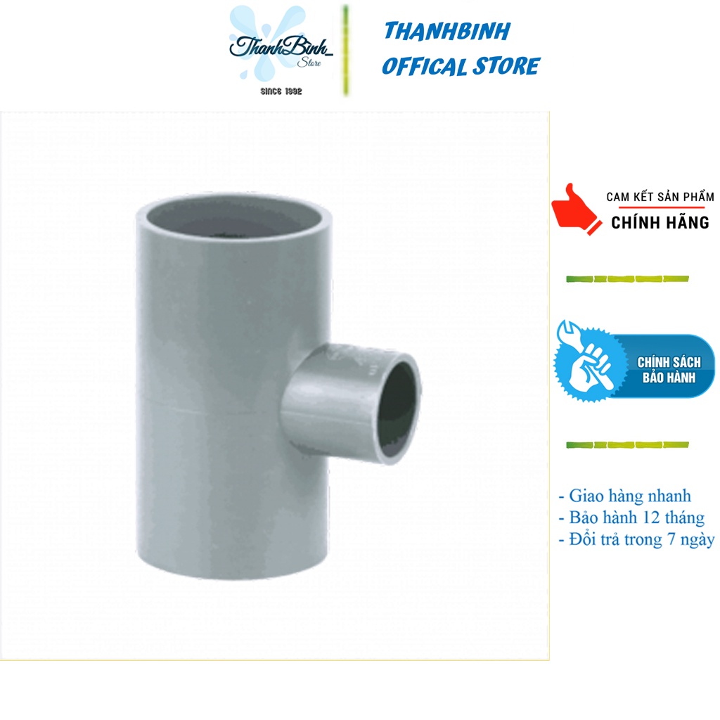 TÊ THU 42 / BA CHẠC 90 ĐỘ CHUYỂN BẬC SIZE 42 MM- PVC NHỰA TIỀN PHONG ...