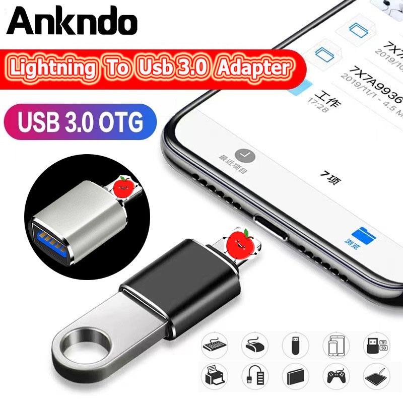 Đầu chuyển đổi Ankndo OTG Light/ning / Type-C Sang USB OTG Cho Điện ...