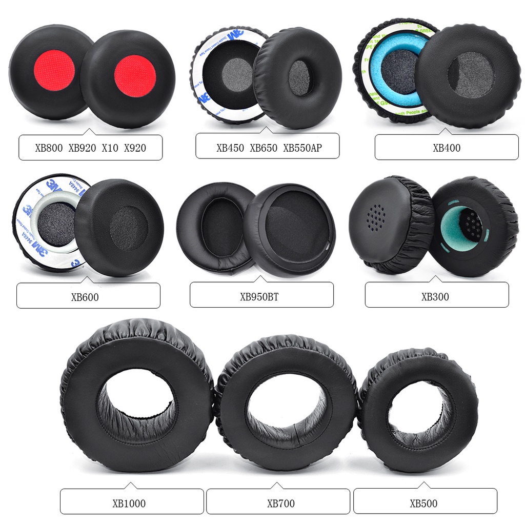 Cặp Mút Đệm Thay Thế Cho Tai Nghe Chụp Tai Sony XB300 XB400 XB500 XB600 ...