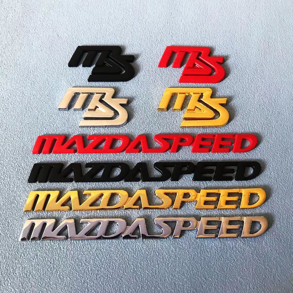 Nhãn dán xe hơi bằng kim loại MS MazdaSpeed Logo Biểu tượng Nhãn dán ...