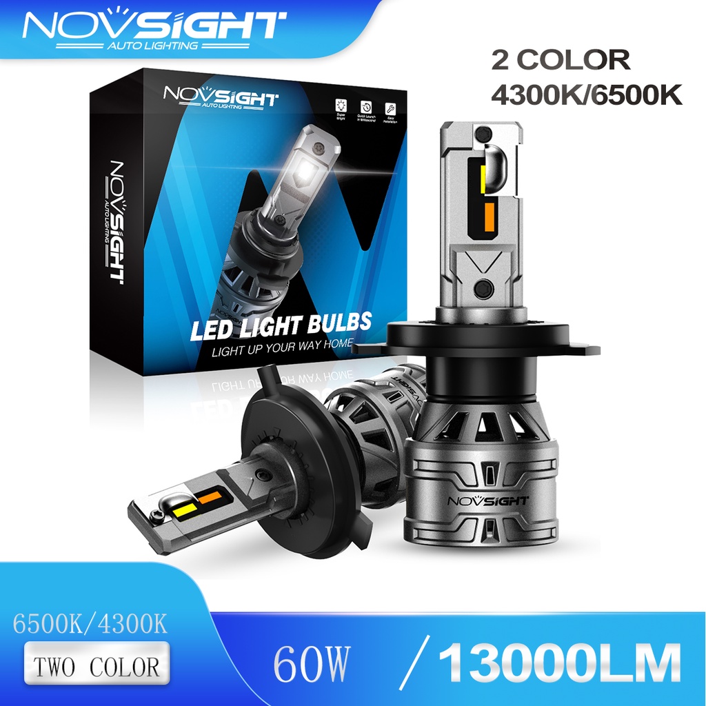 Đèn pha LED NOVSIGHT N61T H4 6500K 4300K 60W 13000LM hai màu có công ...
