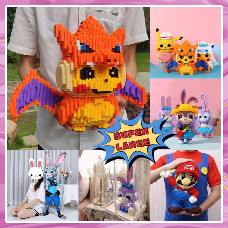 Bộ Đồ Chơi Lắp Ráp LEGO 3D Hình Pikachu Cỡ Lớn 30cm - 50cm | Shopee ...
