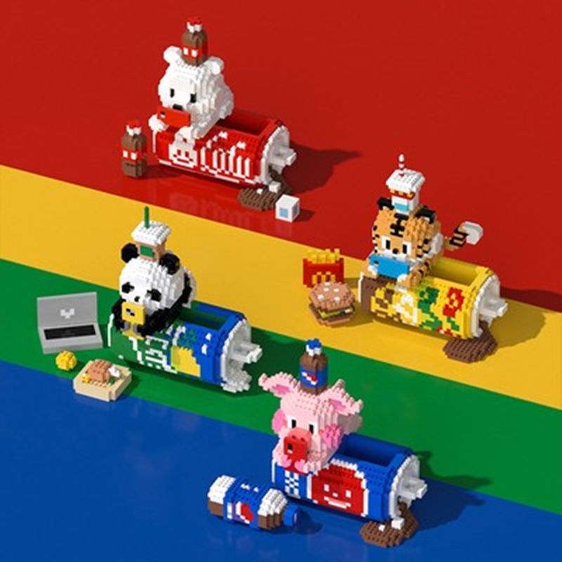 Hộp Đựng Bút Đồ Chơi Lego Lắp Ráp Tòa Nhà Coca-Cola Pepsi Thu Nhỏ ...