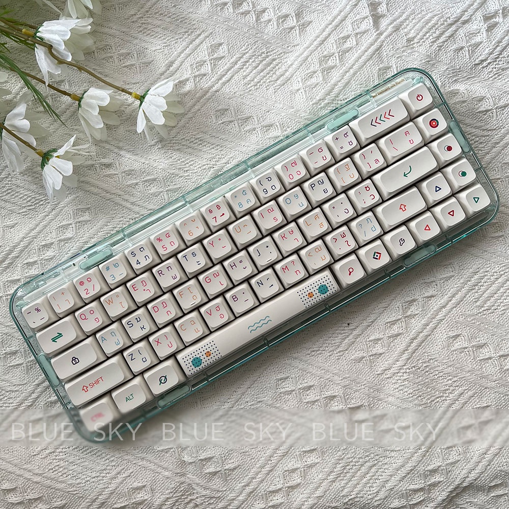 Thai neon keycaps XDA profile Dye-Sublimation PBT keycap 127keys ...