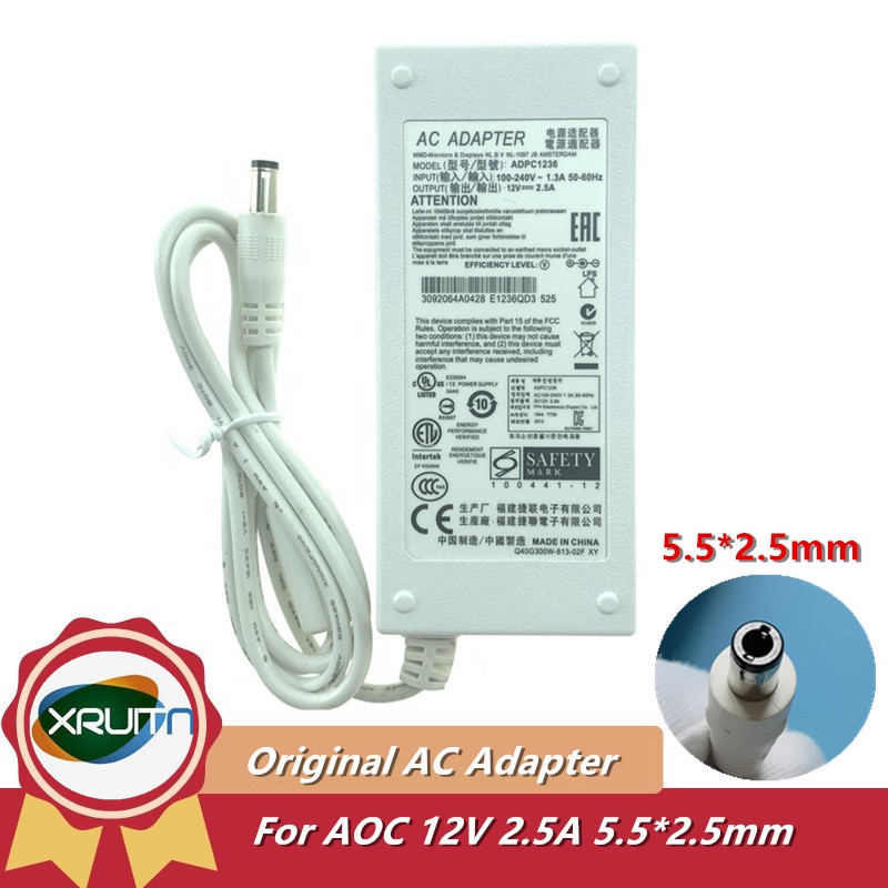 Chính Hãng Cho AOC P2941 Màn Hình LCD Nguồn Điện 12V 2.5A 30W 5.5x2.5mm ...