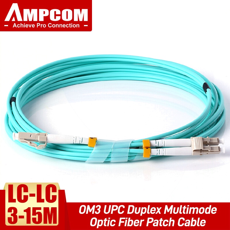 AMPCOM Dây cáp quang nối tiếp, (SC-LC, LC-LC, SC-SC), Cáp quang Gigabit 10G với đa chế độ OM3 ...