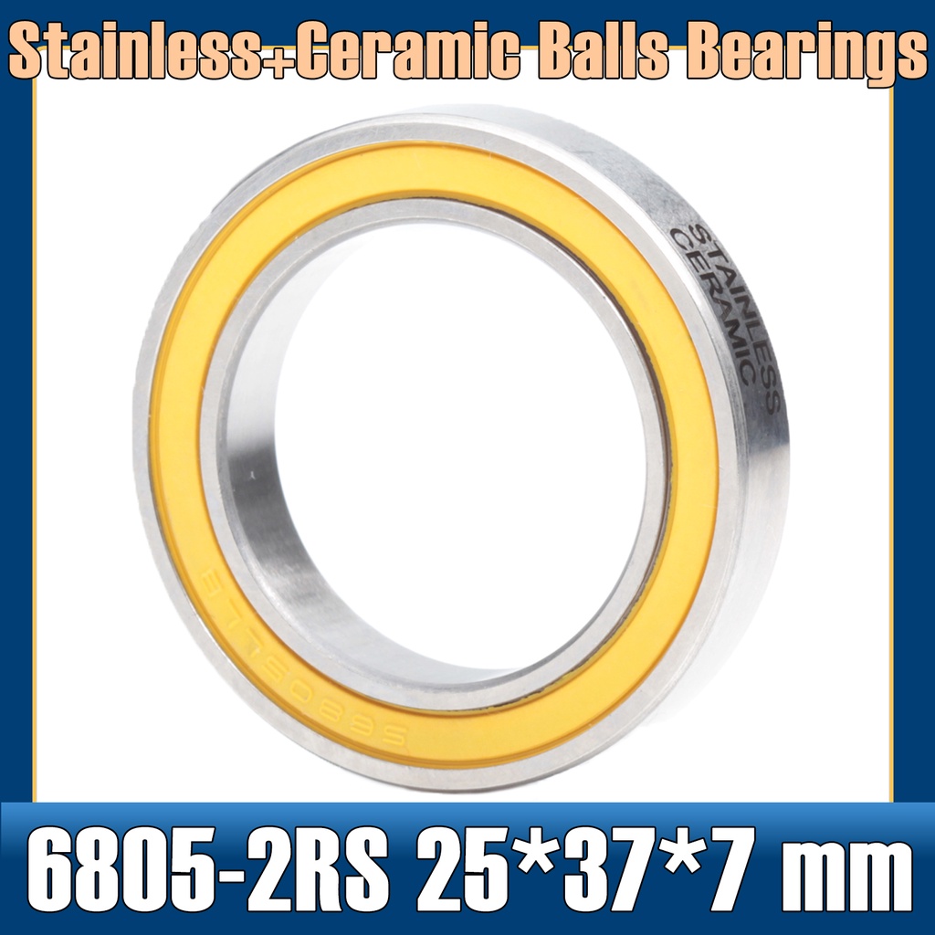Vòng bi không gỉ 6805-2RS 25 * 37 * 7 mm (1 PC) ABEC-5 6805 RS Xe đạp ...