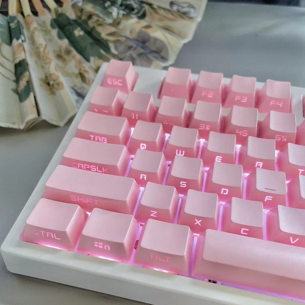 Keycap trong suốt khắc mặt đen OEM Chiều cao Bề mặt mờ 68 / 75 / 87 ...