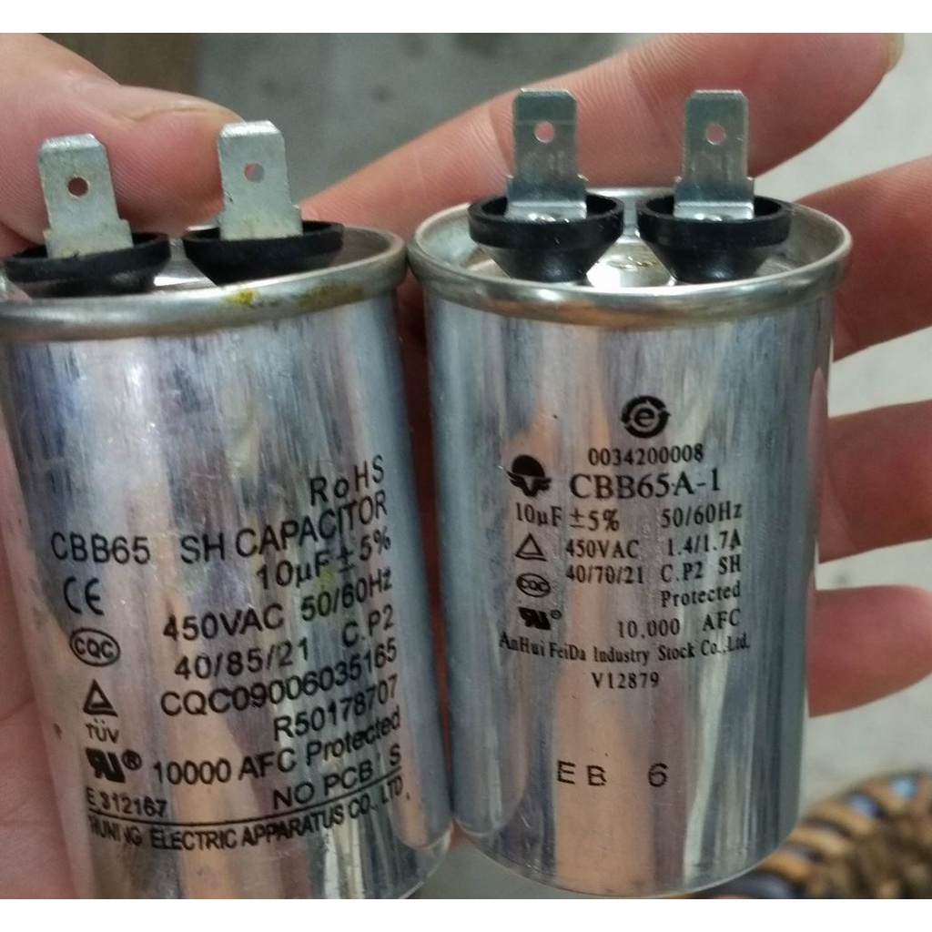 Tụ Điện Nhôm cbb65 10uf 450v Kèm Ốc Vít 450v10uf cbb65a-1 Chuyên Dụng ...