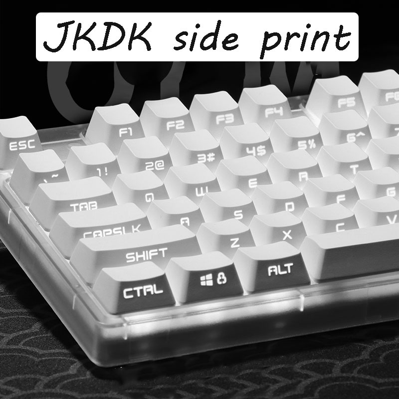 [JKDK] Side Fonts Keycaps PBT Material oem profile double shot 134 keys Suitable For 61/68/71/84 ...