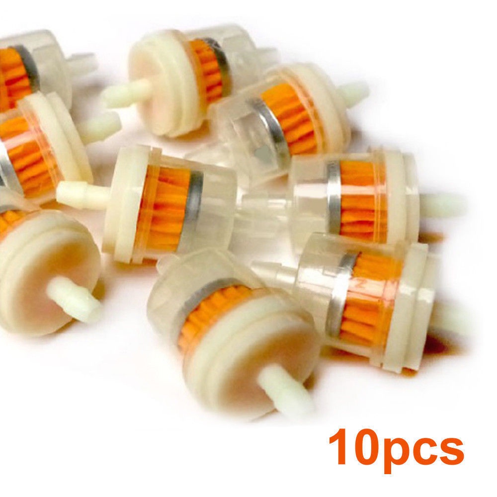 10pcs Universal Inline Gas/Fuel Filter 6MM-7MM 1/4" Lawn Mower Small ...