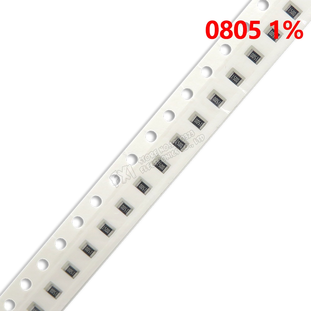 Set 100 Điện Trở 1% 0805 SMD 9.1 R ~ 910R 1 / 8W 9.1 R 10R 12R 15R 20R 30R 47R 62R 75R 100R 150R ...
