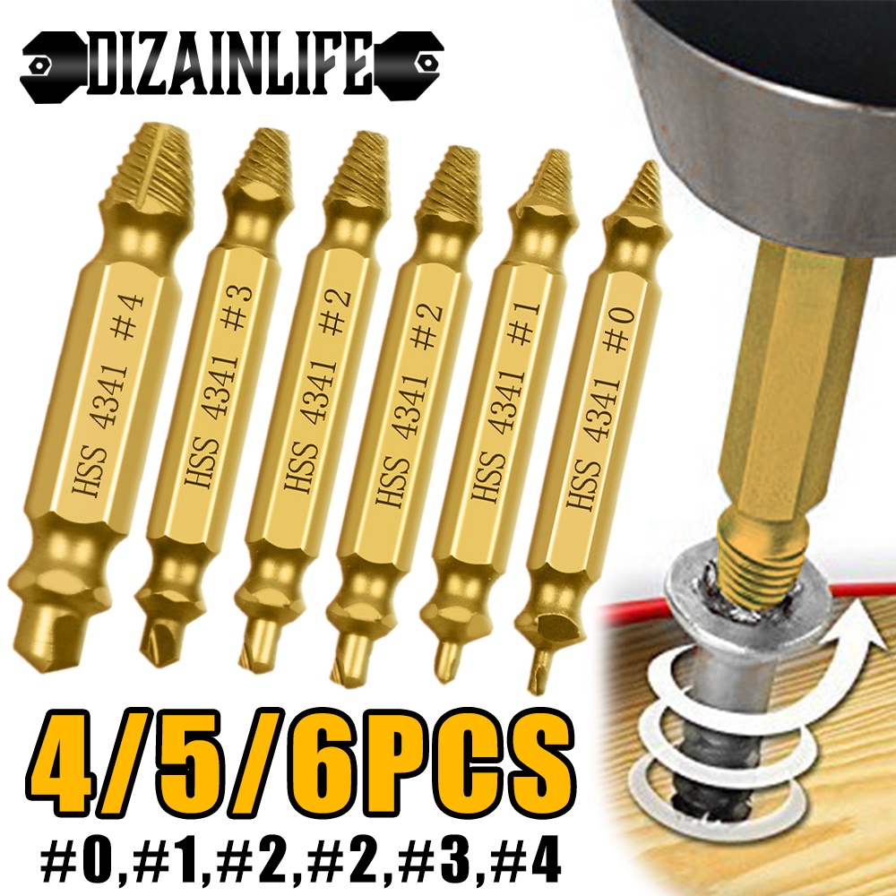 Set 4 / 5 / 6 Mũi Khoan Tháo Gỡ Ốc Vít Bị Hỏng Dễ Dàng | Shopee Việt Nam