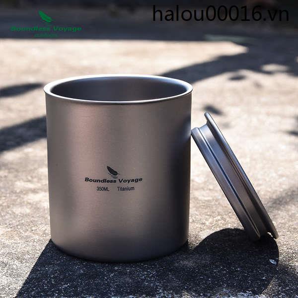 Biwei Cốc Uống Nước Hai Lớp Bằng Titan Nguyên Chất 350ml Chống Bỏng Có ...