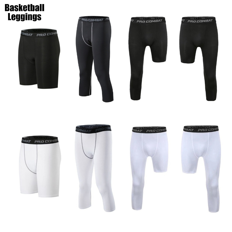 Basketball Men's Sports Leggings Compression Tights Pants Capri Cycling ...