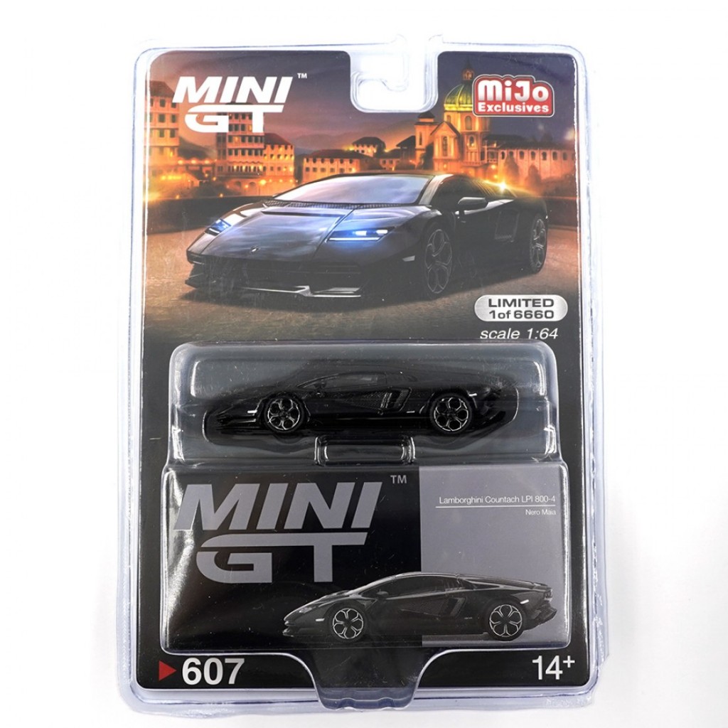 Mini GT MGT00607-MJ 607 1 / 64 LAMBORGHINI COUNTACH LPI 800-4 NERO MAIA ...