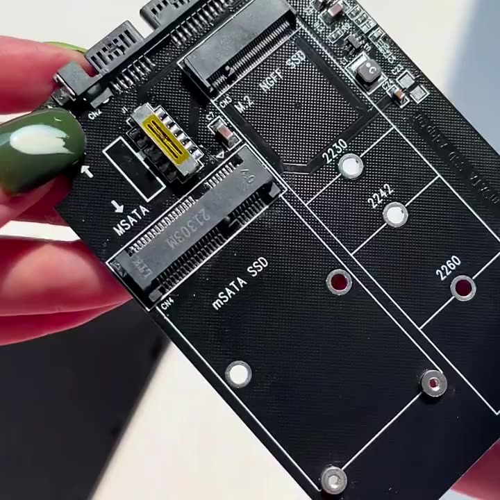 E-woitd NGFF Sang SATA 3 HDD Vỏ MSATA SSD Adapter M.2 SATA Giao Thức Adapter Board HNVN | Shopee ...