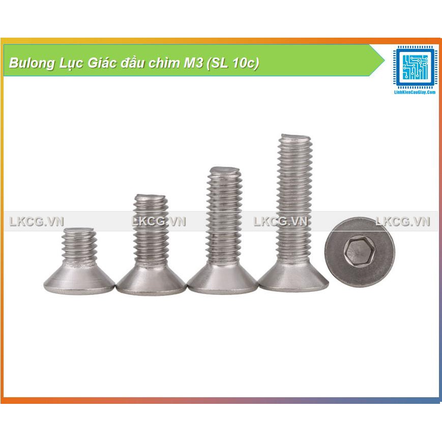 Bulong Lục Giác đầu chìm M3 (SL 10c) | Shopee Việt Nam
