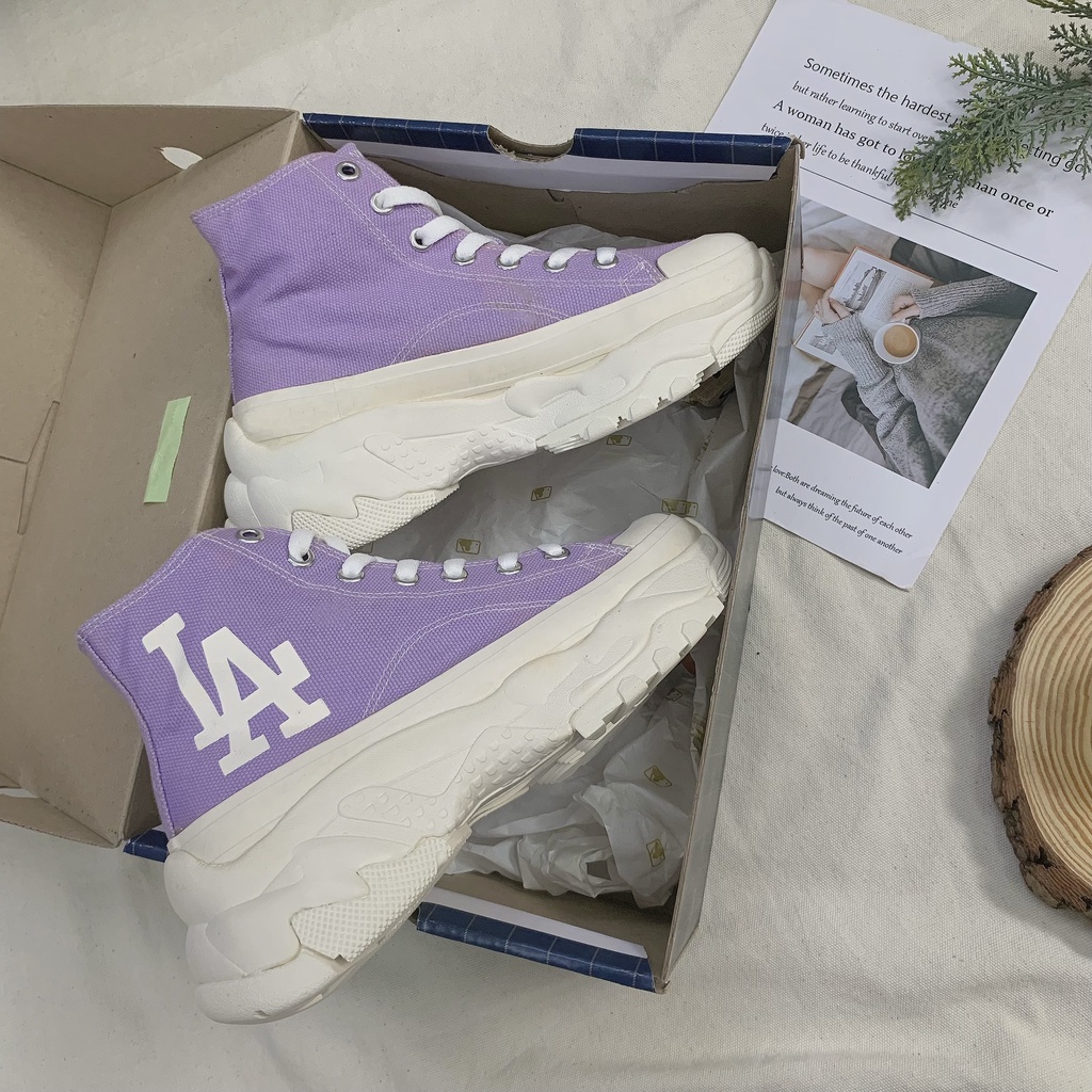 Giày MLB Chunky High New York Yankees Purple (Tím) | Shopee Việt Nam