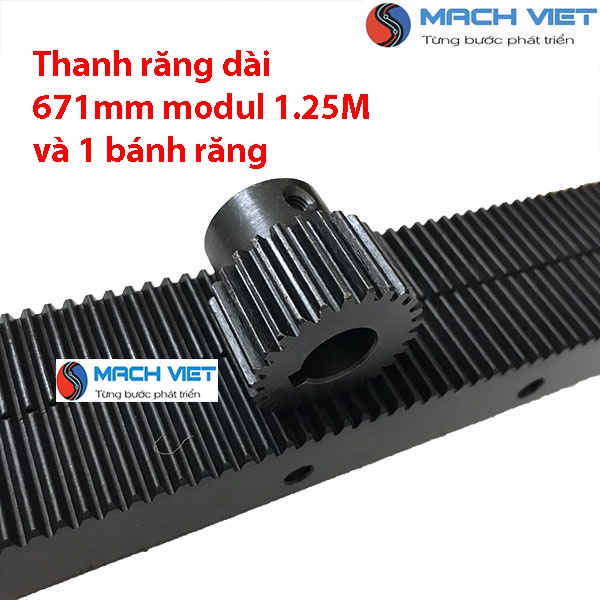Thanh răng thẳng dài 671mm (module 1.25M) ( tặng kèm bánh răng ăn khớp ...