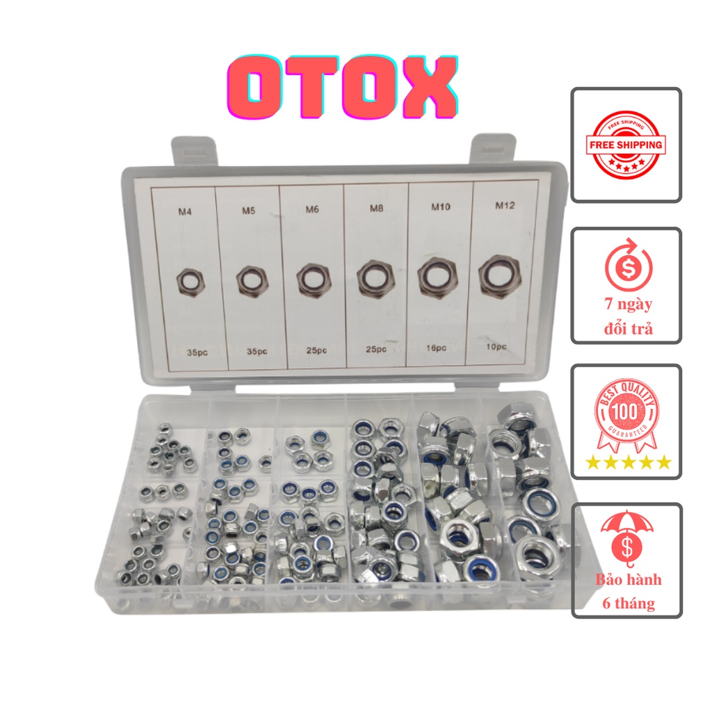 Hộp ecu, hộp ốc các loại trên xe ô tô 146pc OTOX | Shopee Việt Nam