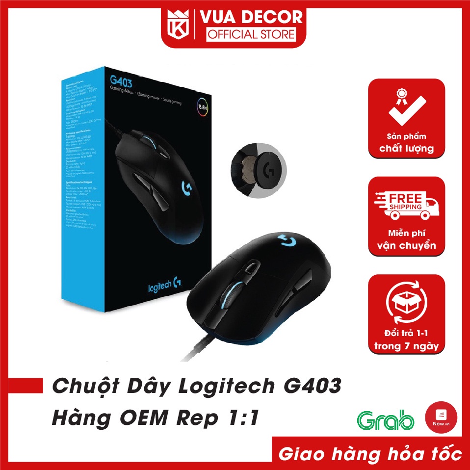 Chuột Máy Tính Gaming RGB Logitech G403 Có Dây, Chức Năng Click Chống ...