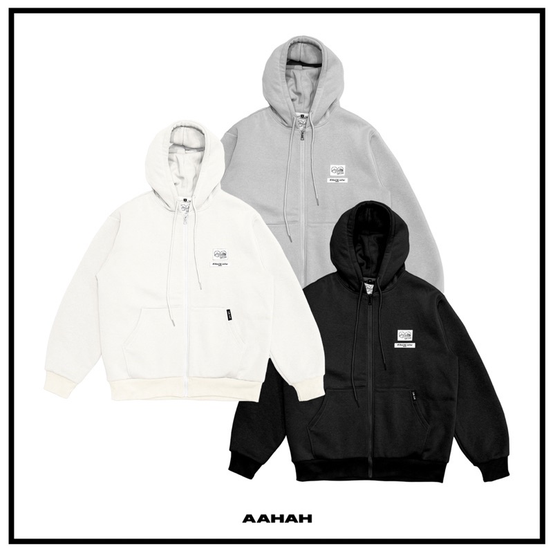Áo Khoác Nỉ Fullzip AAHAH Studio Tag Form Rộng | Shopee Việt Nam