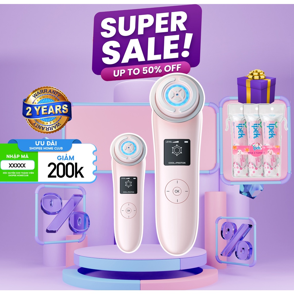 Máy Nâng Cơ Trẻ Hoá Da 9in1 NanoTime F82E HTBeauty Nano Photon RF, EMS, Sóng Siêu Âm Tái Tạo ...