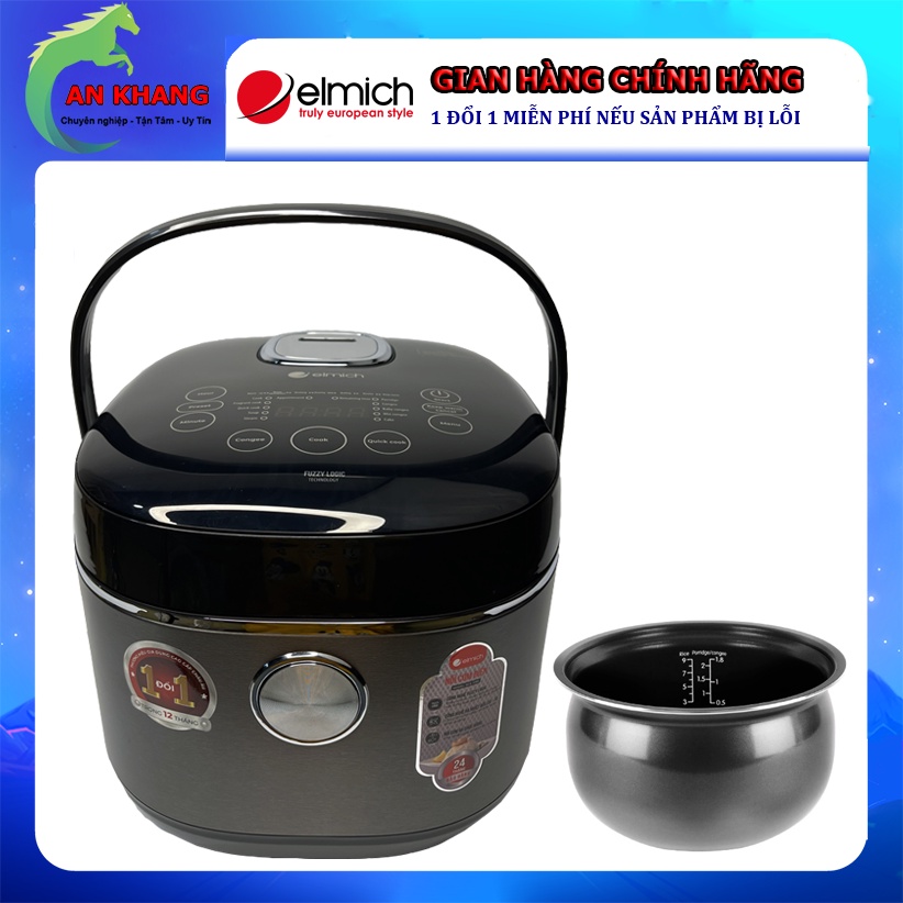 Nồi cơm điện tử lòng niêu Elmich 1,8L RCE-1790 - Hàng chính hãng (bảo ...