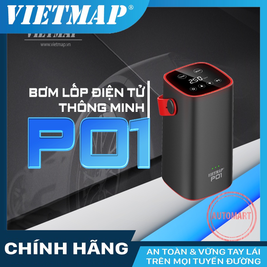 Bơm lốp điện tử thông minh VIETMAP P01 | Shopee Việt Nam