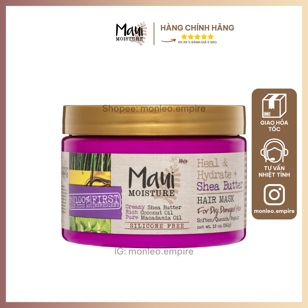 Mặt nạ ủ tóc Maui Moisture Shea Butter Hair Mask 340g | Shopee Việt Nam