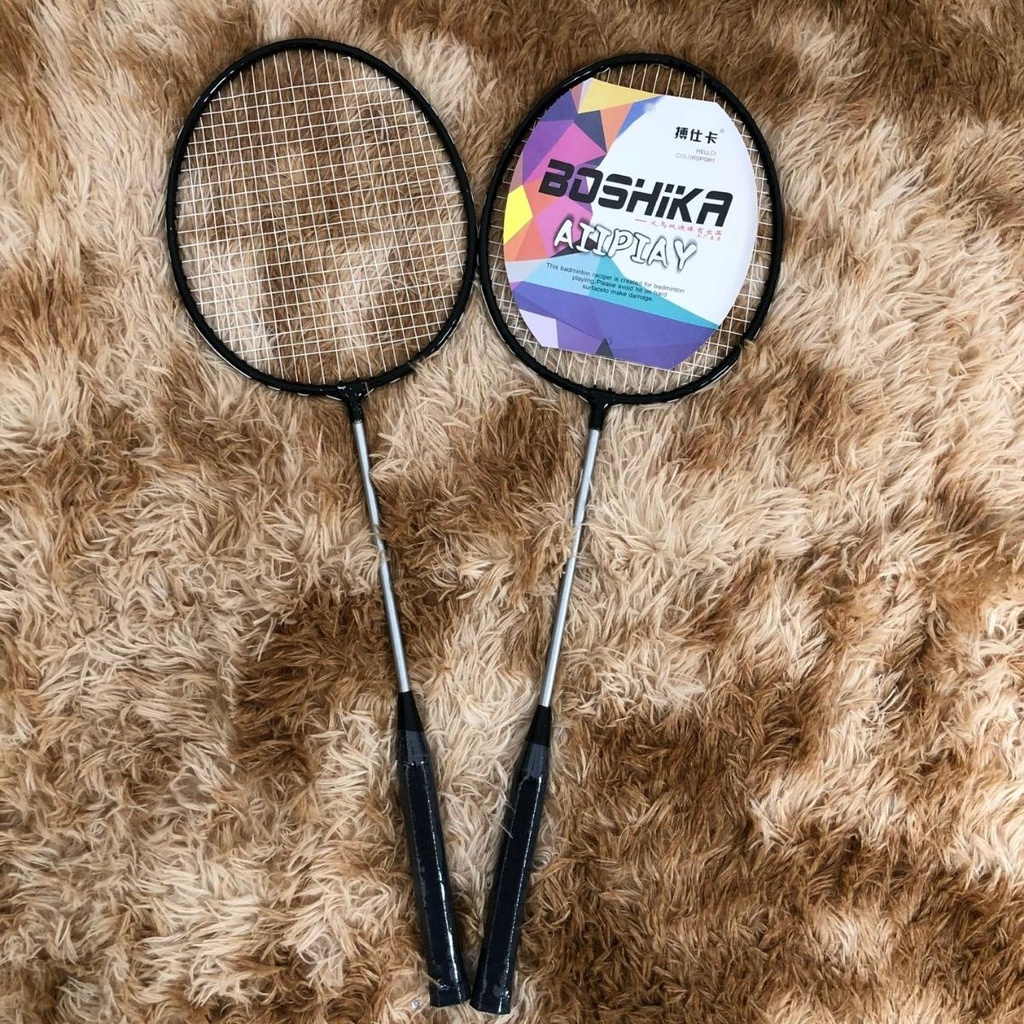 Bộ đôi vợt đánh cầu lông Boshika vợt đôi Nga bền đẹp cho người mới tập ...